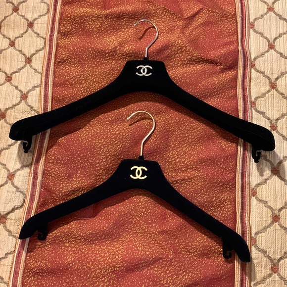 CHANEL | Storage & Organization | Channel Velvet Top Hanger With Gold ...